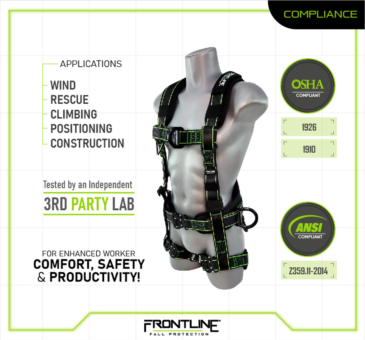 Frontline Elite Climbing Rescue Harness | Critical Tool