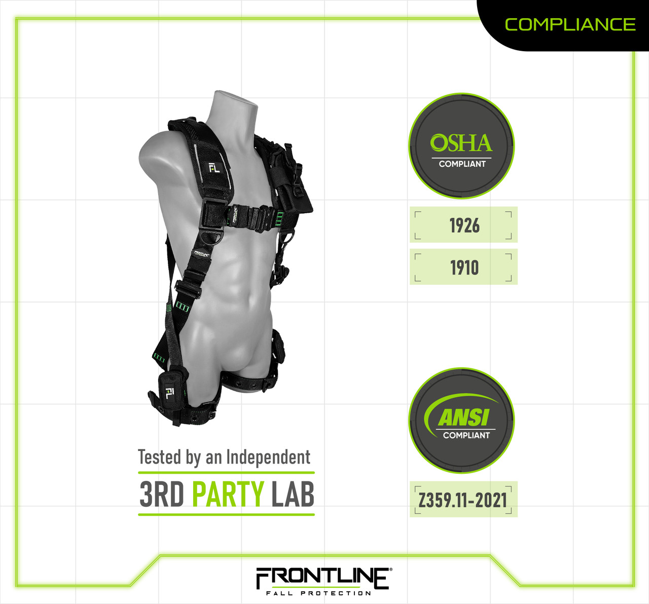 Frontline Elite Vest Safety Harness | Critical Tool