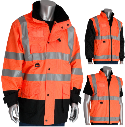 PIP 343-1756 Class 3 7-in-1 Hi-Vis Orange Jacket CriticalToo