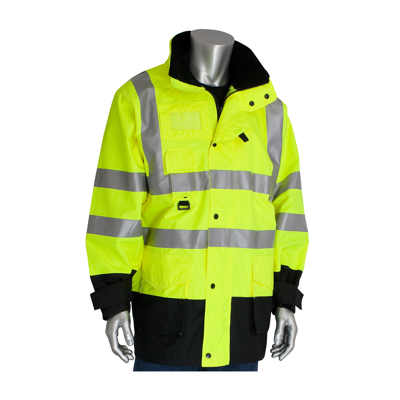 PIP 343-1756 Class 3 7-in-1 Hi-Vis Lime Jacket CriticalTool