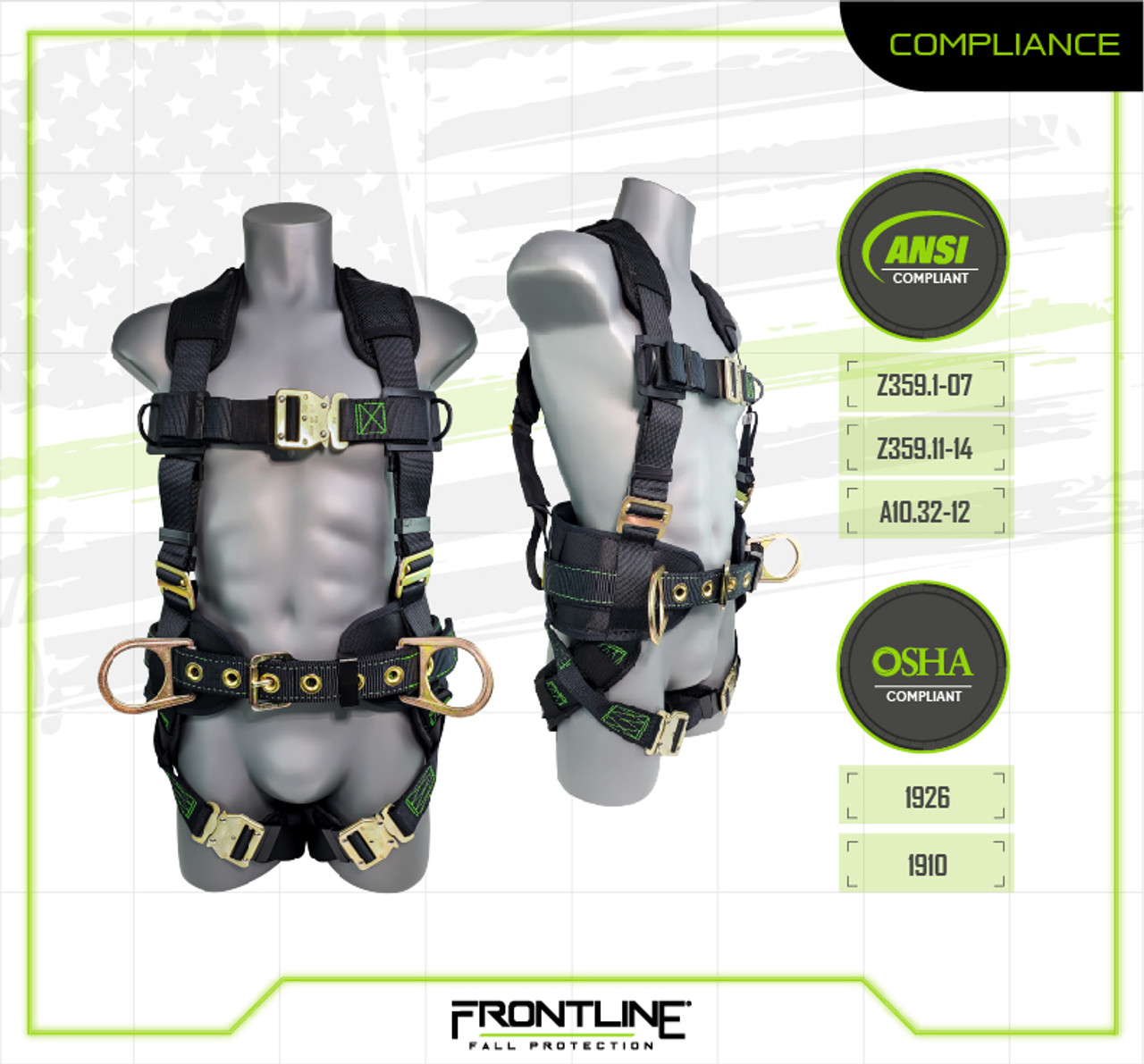 Frontline American Made Construction Harness | Critical Tool