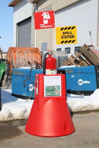 Jobsite Caddy Fire Extinguisher Spill Kit | CriticalTool