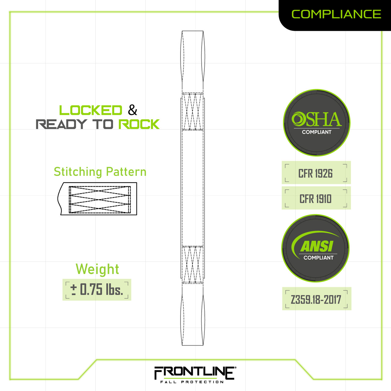 Frontline 4' Concrete Embed Anchor Strap | Critical Tool