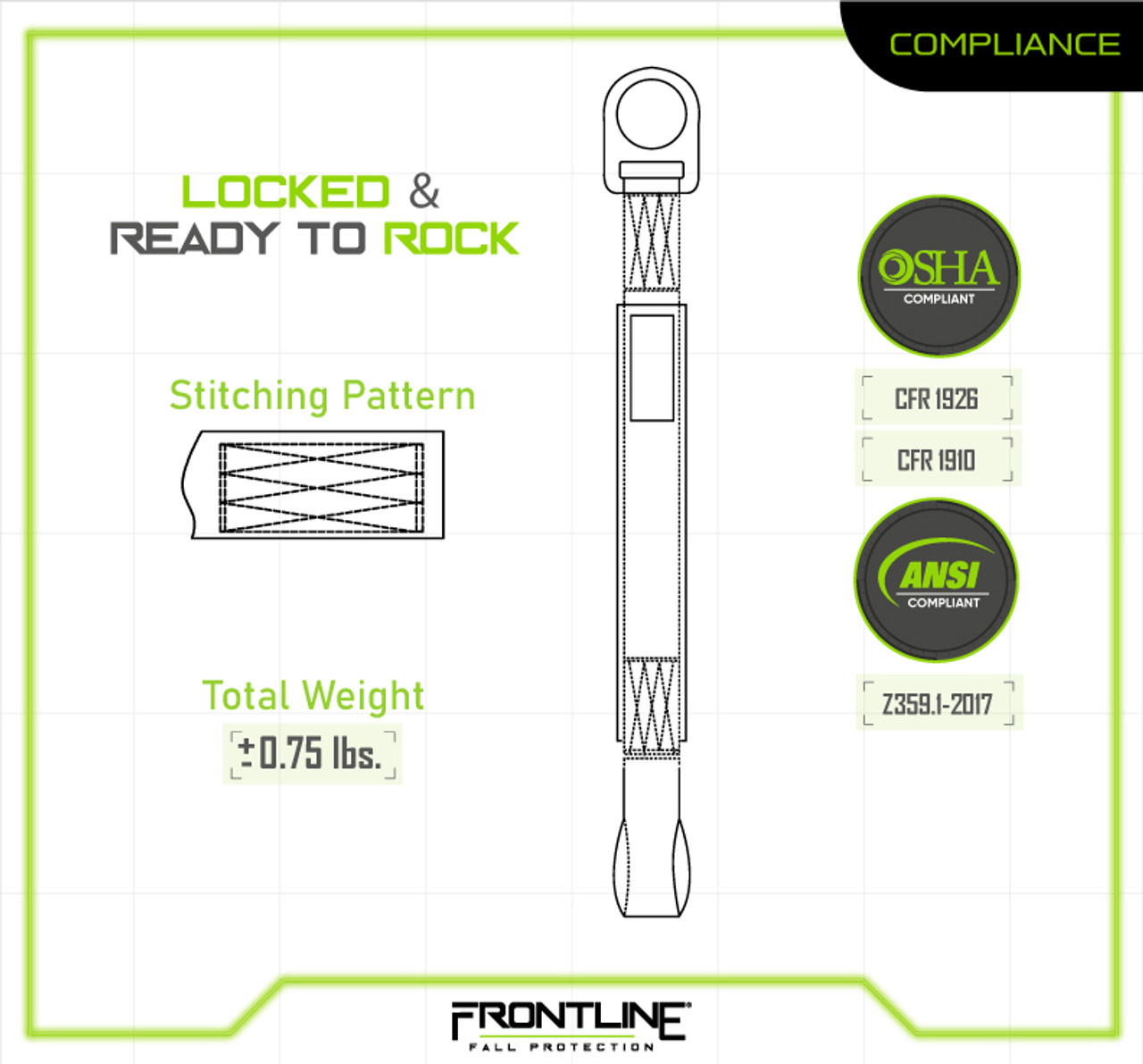 Frontline 4' Concrete Embed Anchor Strap D | Critical Tool