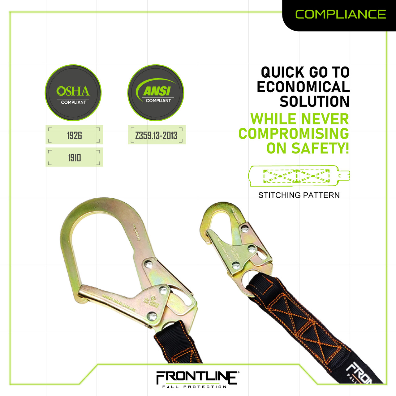 Frontline 6' Single Leg Lanyard | Critical Tool