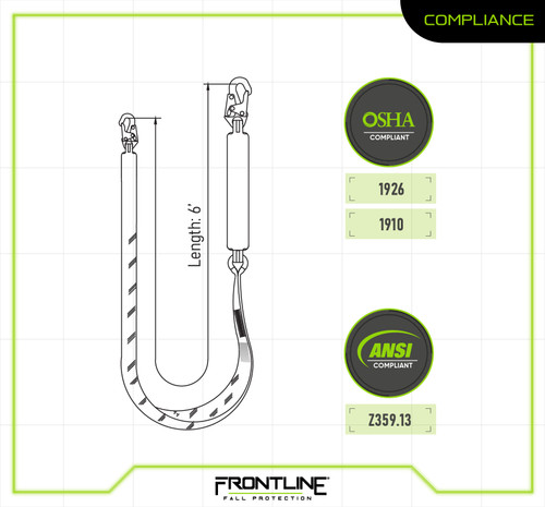 Frontline Oil and Gas 6' Lanyard | Critical Tool