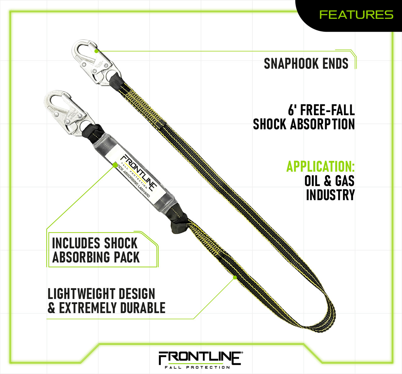 Frontline Oil and Gas 6' Lanyard | Critical Tool