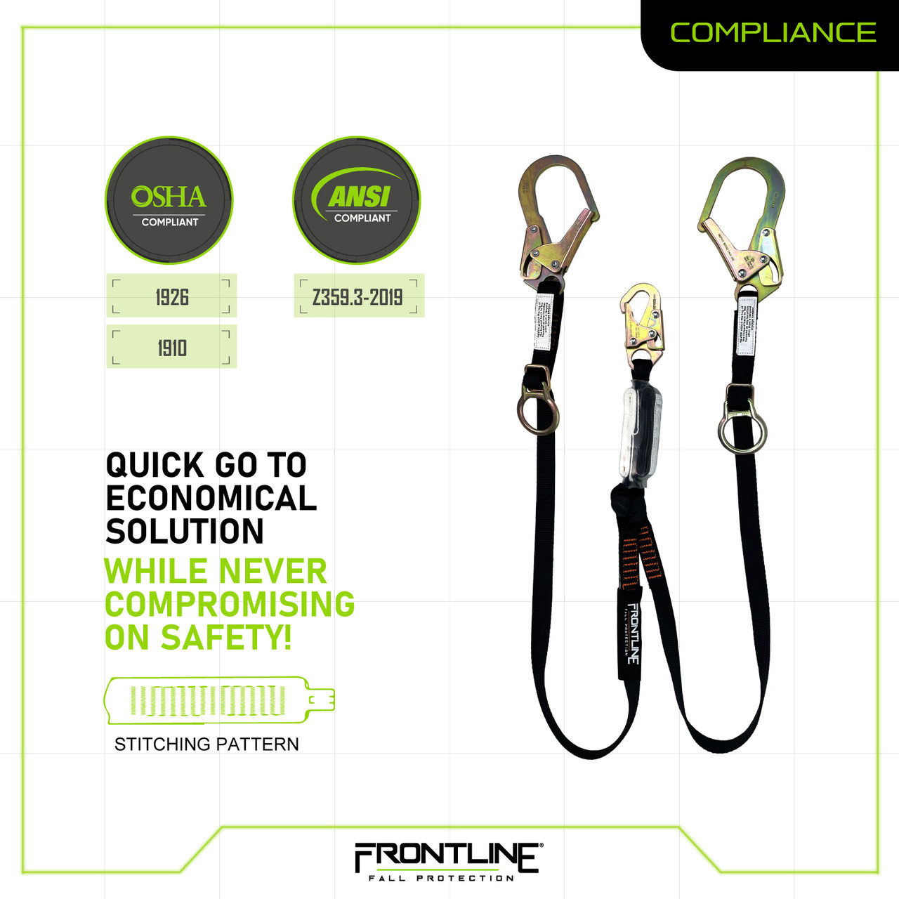COMBAT POSITIONING 6-FT ADJUSTABLE RESTRAINT DOUBLE LEG LAN
