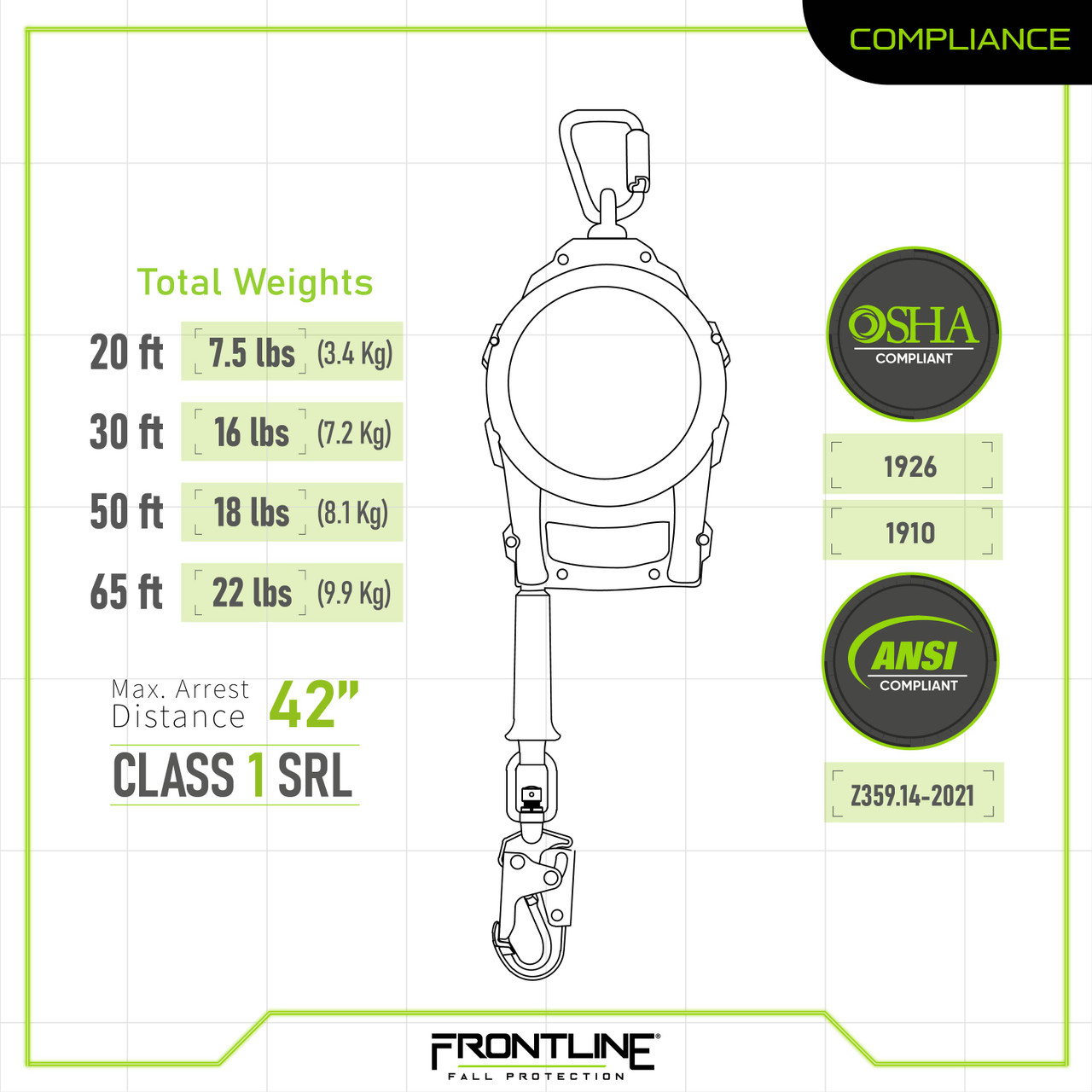 Frontline Cable Single Leg SRL 50 | Critical Tool