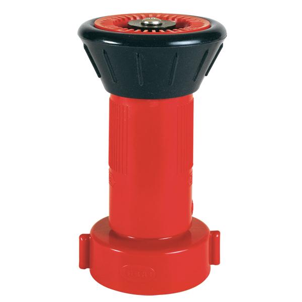 Polycarbonate Red Fire Hose Nozzles - 2 1/2" NST Adjustable